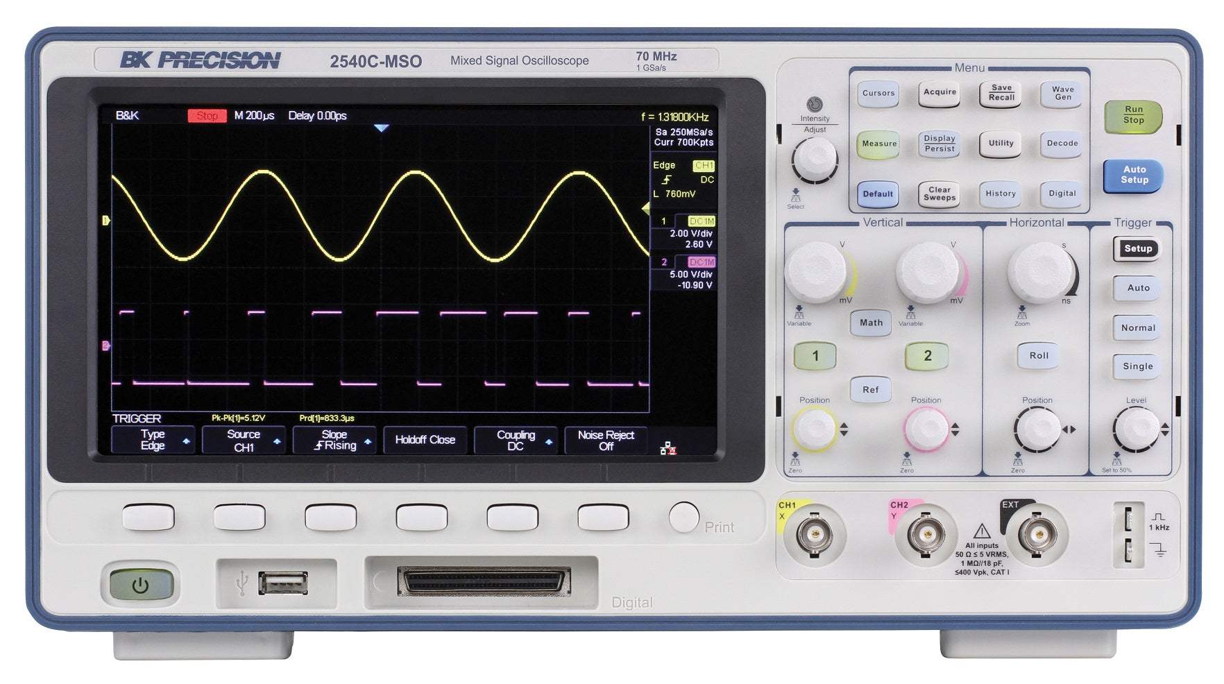 2540C-MSO BK Precision Mixed Signal Oscilloscope New | ValueTronics