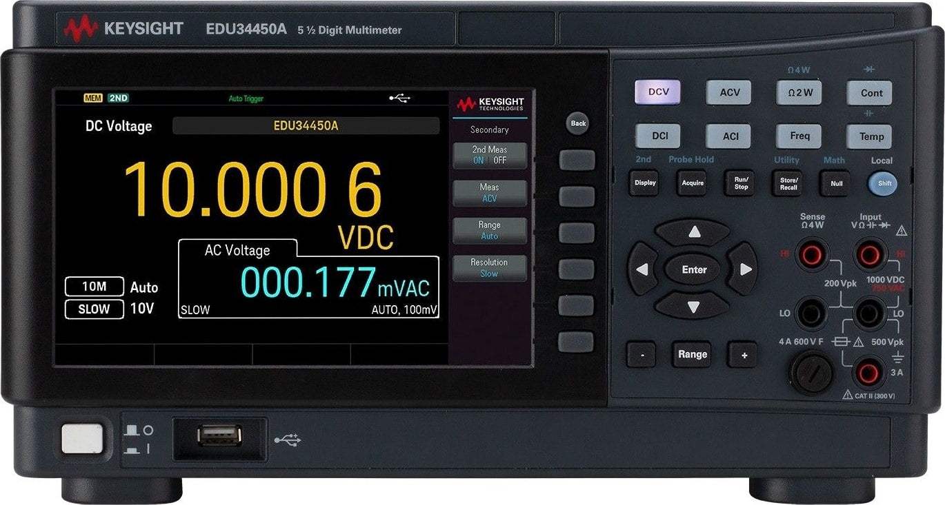 EDU34450A Keysight Technologies 750 V 1 kV 5.5 Digit Bench Multimeter ...