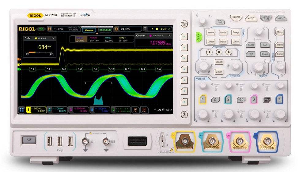 MSO7034 Rigol 350 MHz 4 Channel Mixed Signal Oscilloscope New ...